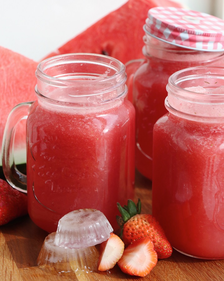 Fresh Watermelon and Strawberry Soda - Strawberry in the Desert