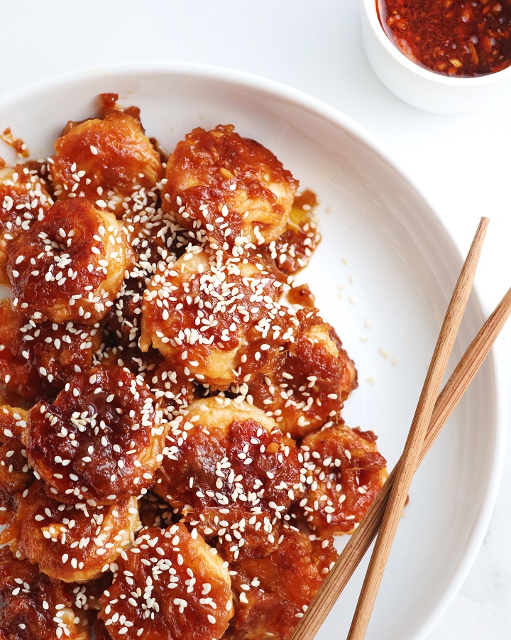 Korean Gochujang Honey Shrimps - Strawberry in the Desert